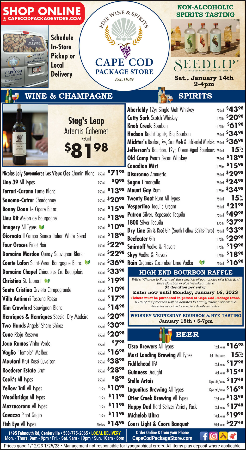 Current Specials - Cape Cod Package Store Fine Wine & Spirits ...
