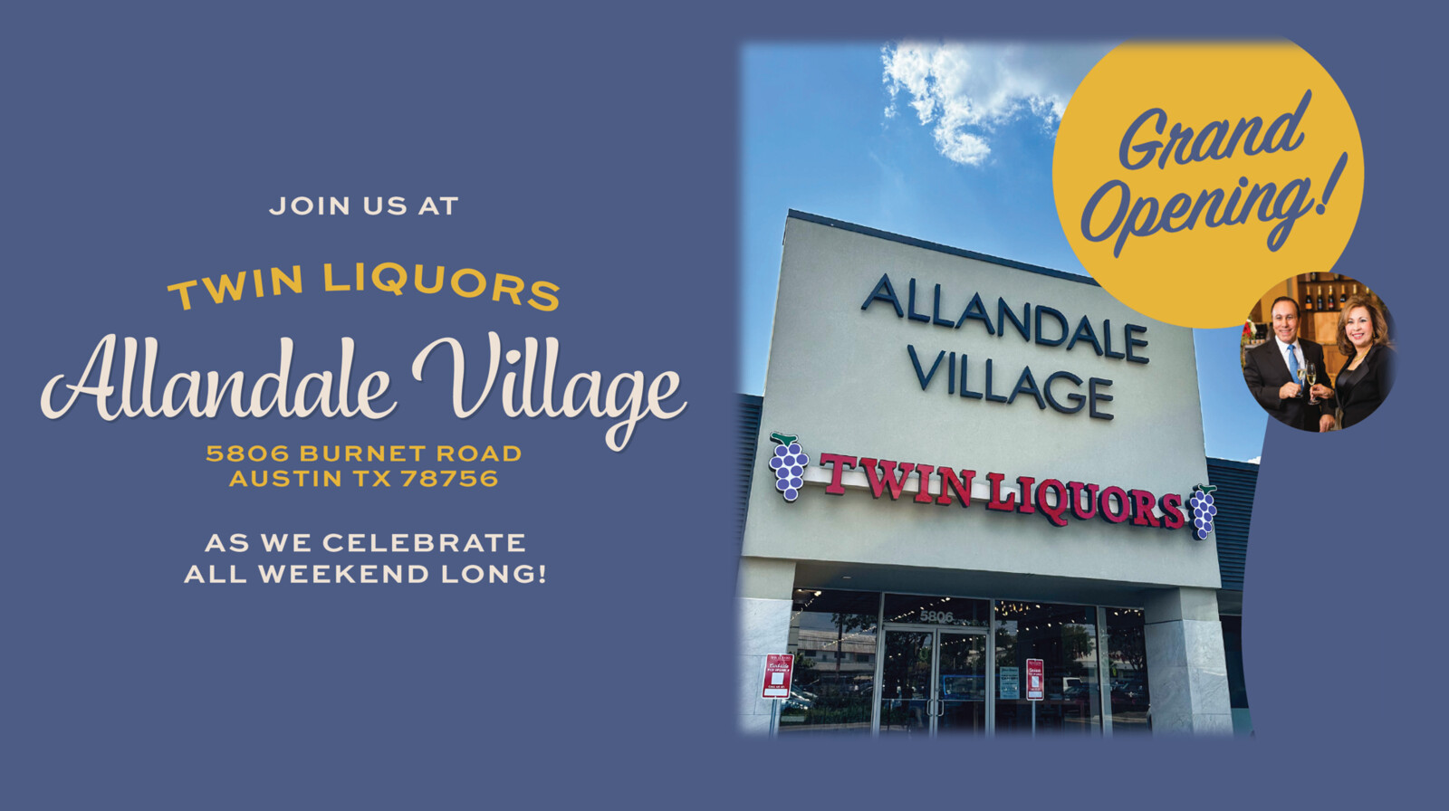 Allandale Store Grand Opening Invite - Twin Liquors