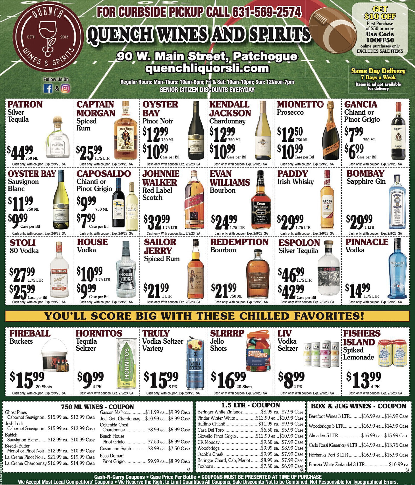 Savings Ad - Quench Liquors, Patchogue, NY. Liquor store near me ...