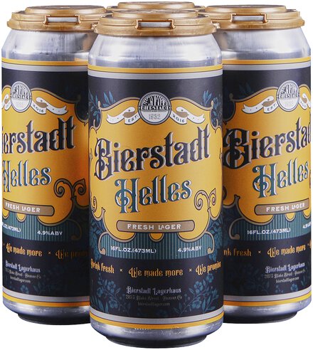 BIERSTADT HELLES LAGER 4/16C 16OZ - Molly's Spirits