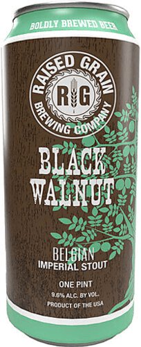 Raised Grain Black Walnut Stout 16OZ - Aman's Beer + Wine Wind Lake WI