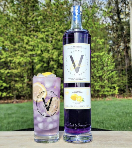 V One Lemon & Butterfly Pea Flower Flavored 100 Spelt Vodka - Granby ...