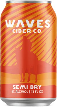 Waves Cider Co Semi Dry Cider Cans - Brown Derby Liquor Store - Alcohol ...