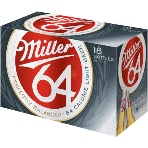 Miller 64 Light Beer, 18 Pack, 12 oz. Bottles