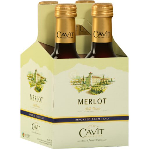 Cavit Merlot 4 pack 187ML - The best selection & pricing for Wine ...
