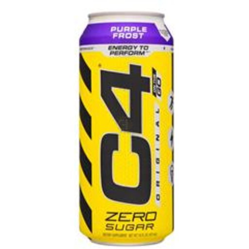 C4 Purple Frost Carbonated Zero Sugar Energy Drink - 16 Oz Can 16OZ ...