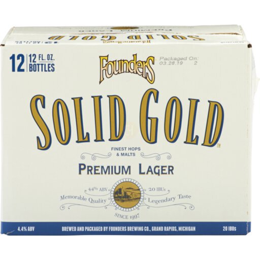 Founders Solid Gold Lager 2/12pk Can 12OZ - Benash Liquors & WInes ...