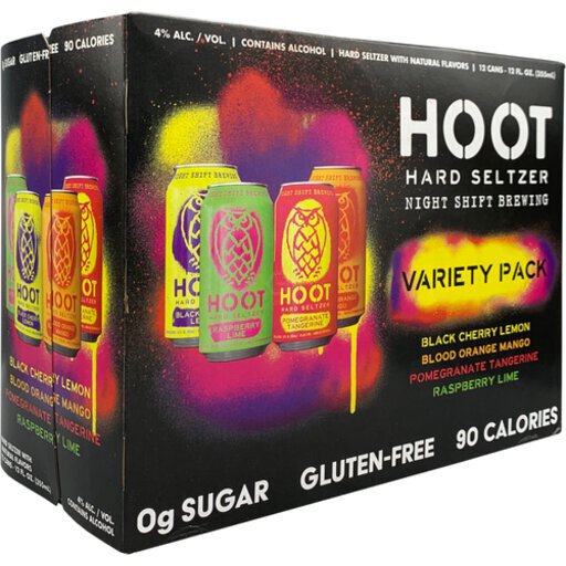 Night Shift Hoot Seltzer Variety 12oz Cans 12OZ - Sav Mor Liquors