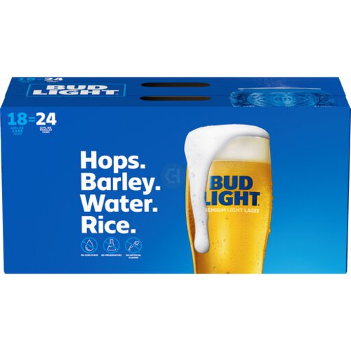Bud Light 18pk 16oz Cans 16OZ - Big Red Liquors