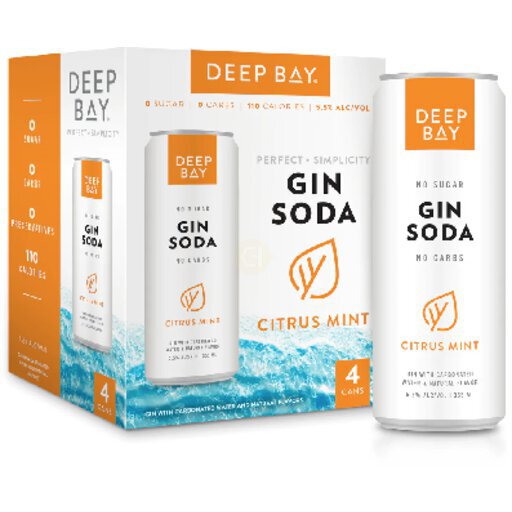 Deep Bay Gin Vodka Soda Citrus Mint 4pk Cans 16OZ - Bronson Liquors