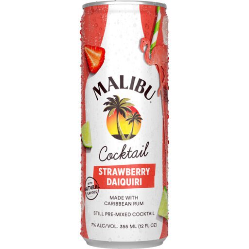 Malibu Strawberry Daiquiri RTD Cocktail Cans - Spirits Unlimited