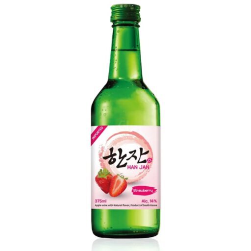 Han Jan Strawberry Flavor Soju 375ML - Spirits Unlimited