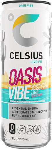 Celsius Live Fit Energy Drink Oasis Vibe Sparkling Prickly Pear Lime ...